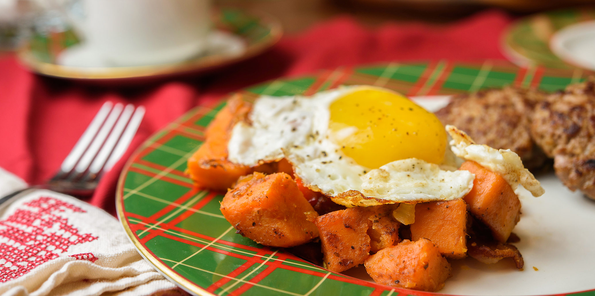 Rustic holiday breakfast