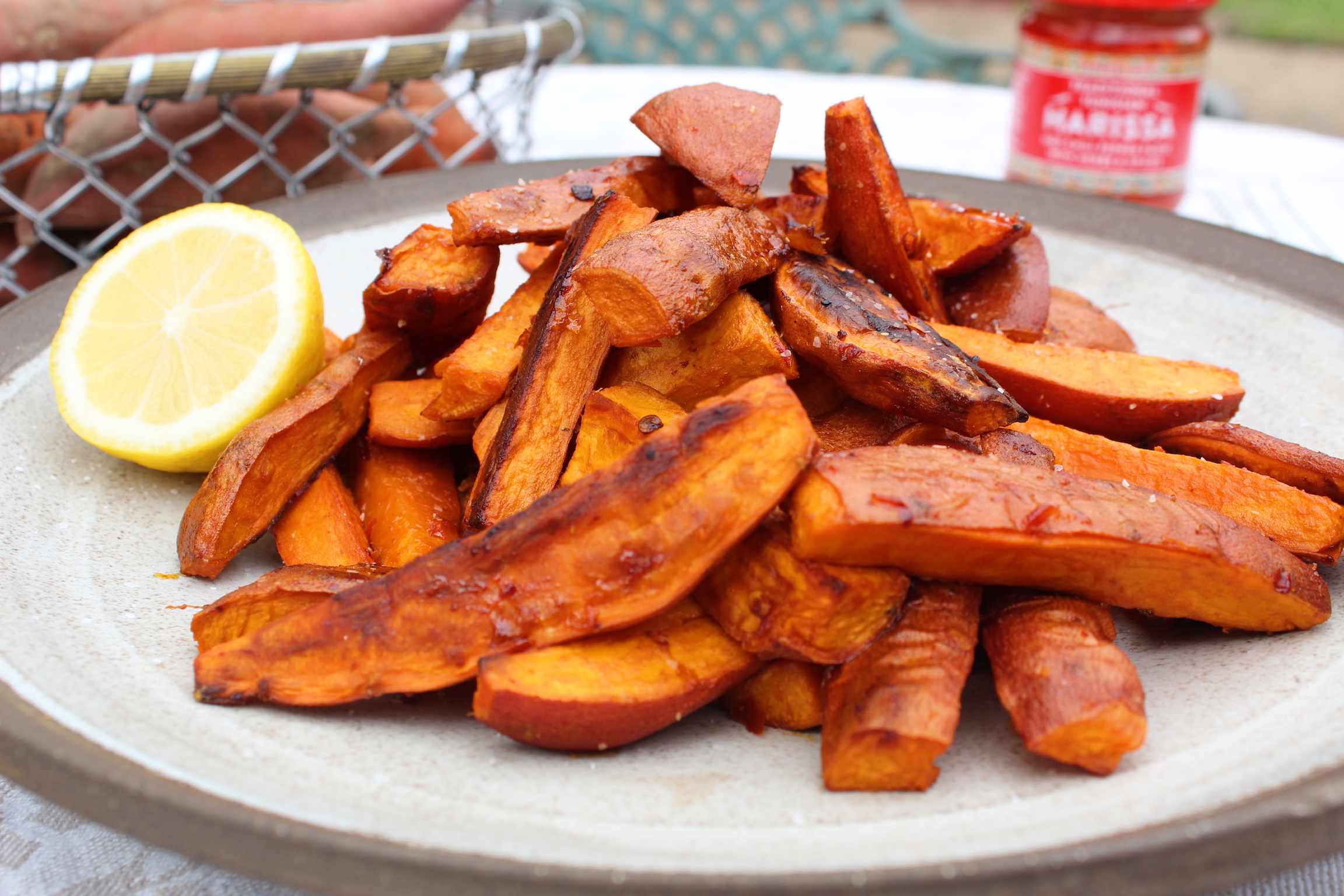 Spatula Diaries: Harissa-roasted sweet potatoes