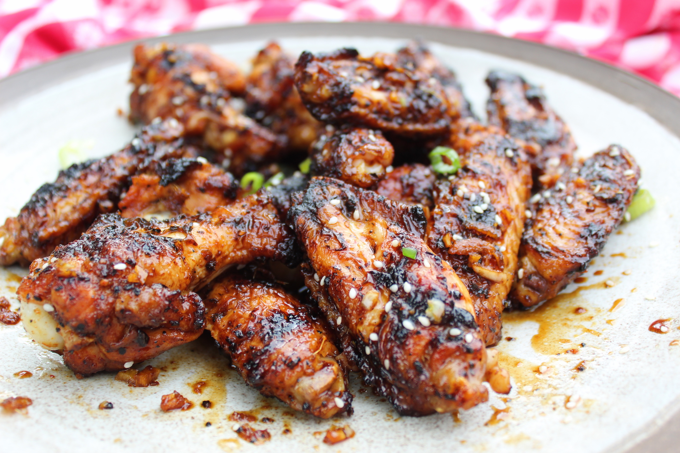 Put these sweet and savory honey-ginger wings on the grill