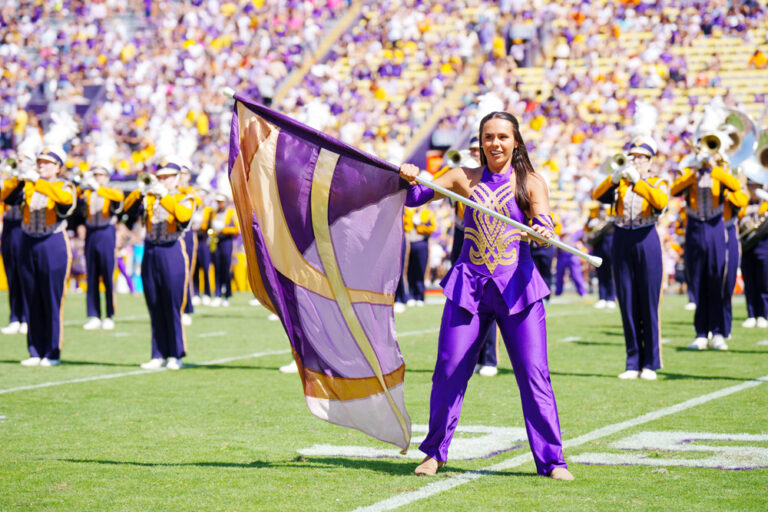 It wouldn’t be game-day without LSU Colorguard