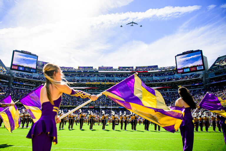 It wouldn’t be game-day without LSU Colorguard