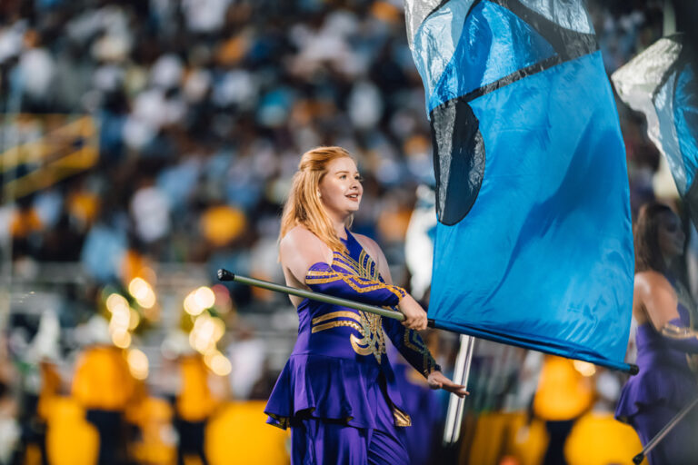 It wouldn’t be game-day without LSU Colorguard