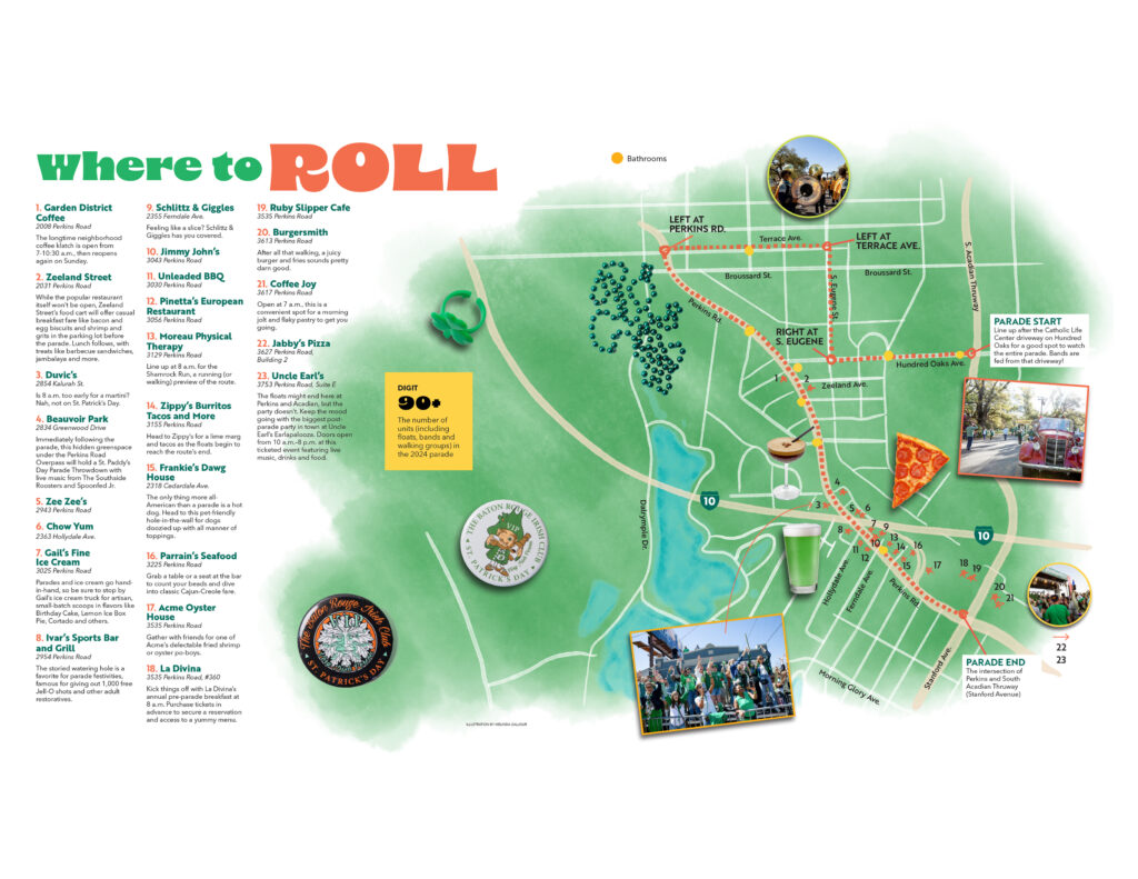 Wearin’ of the Green Parade map: Bars, restaurants and attractions ...