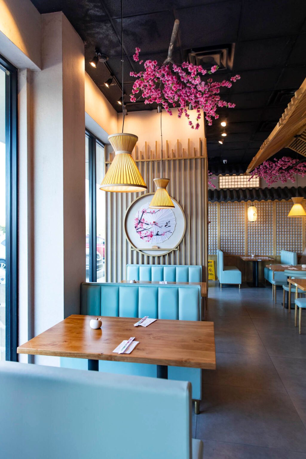 Inside the new Hikari Ramen, serving bowls, rice burgers and milk teas