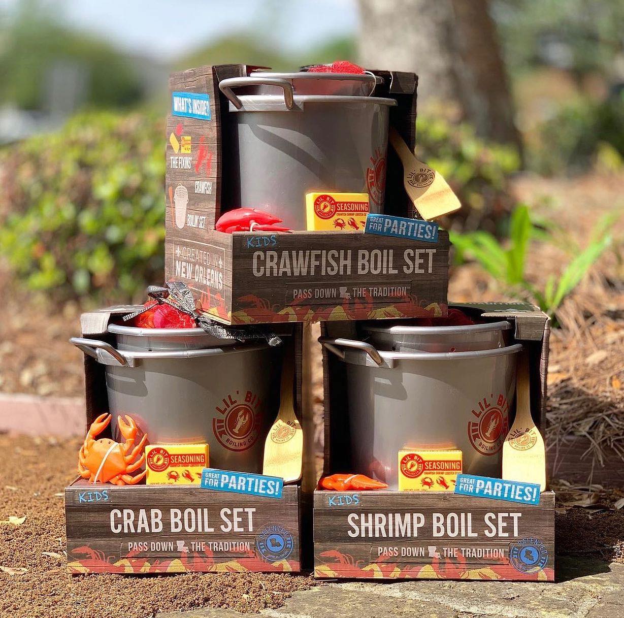 Spotted: Kids’ crawfish boil sets from Hey, Penelope